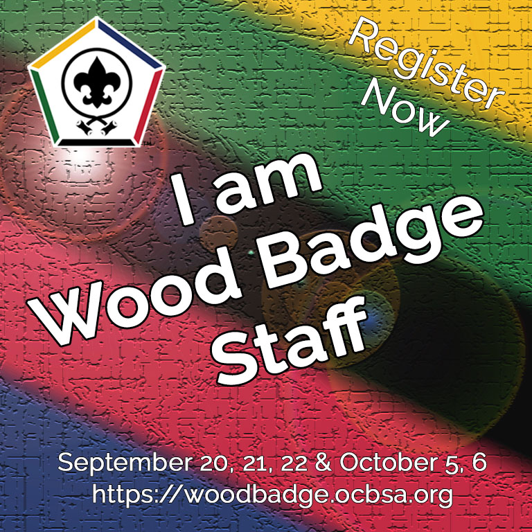 Woodbadge Font BOY SCOUT ADULT TRAINING 8 WOOD BADGE POCKET